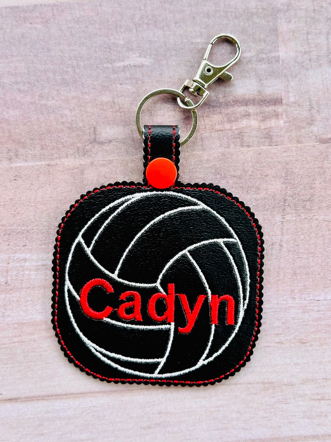 Personalized Volleyball Keychains-custom Embroidery With Names ...