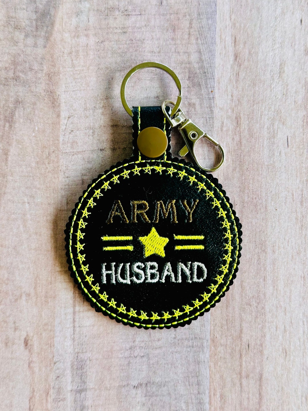 Army Husband Keychain: Embroidered Military Spouse Gift - Etsy