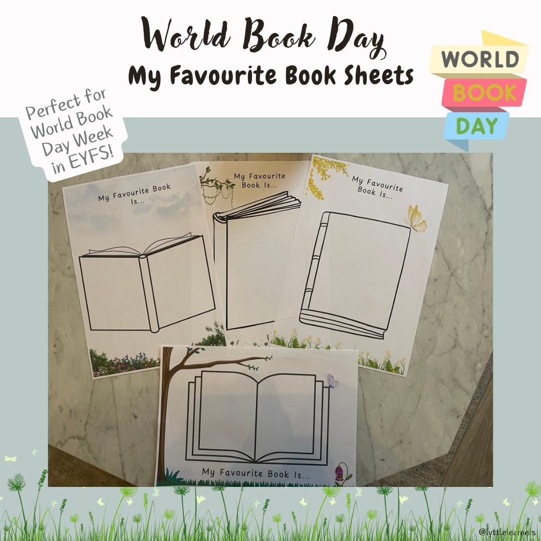 World Book Day Activity Pack | Favourite Book Printable | EYFS & KS1 ...