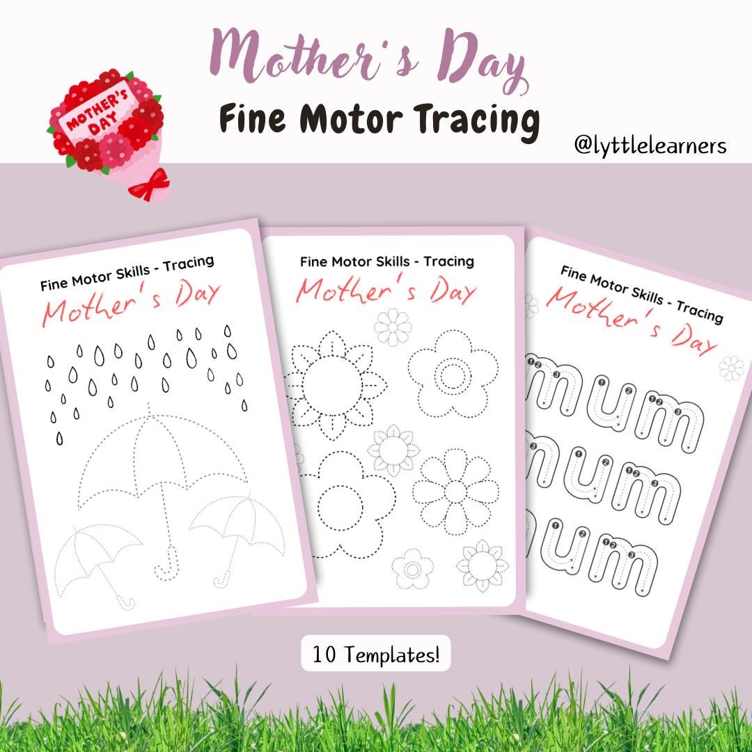 Mother’s Day Tracing Fine Motor Activity | EYFS KS1 Printable |pre ...