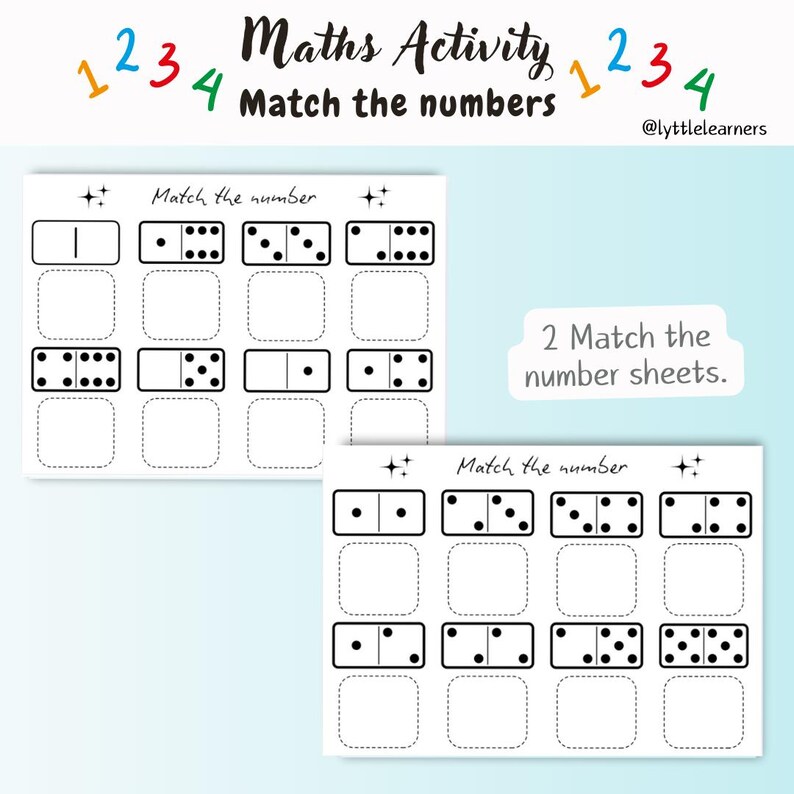 Domino Number Match Worksheet | EYFS KS1 Maths Activity | Number ...