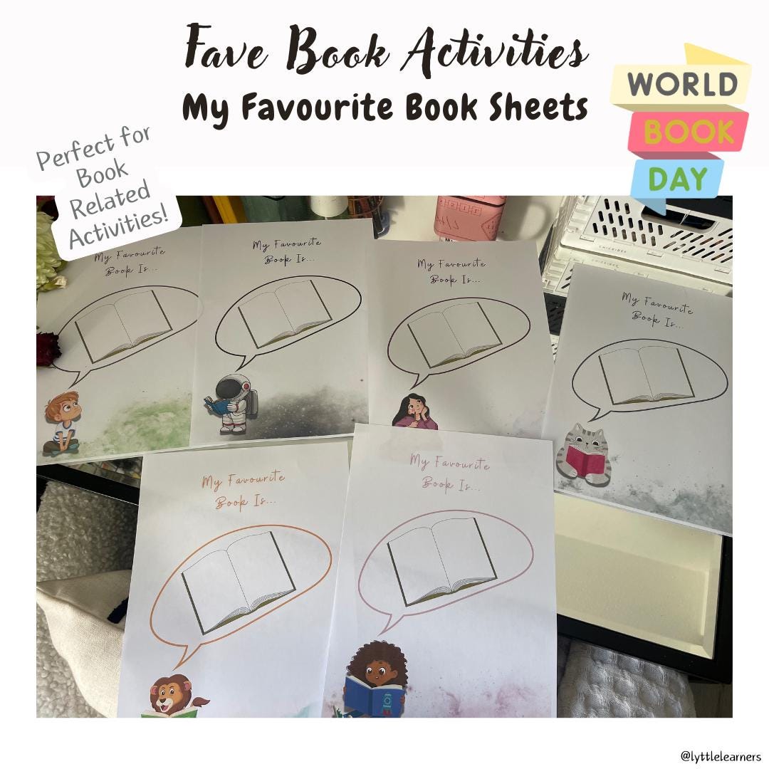 EYFS & KS1 Favourite Book Worksheet | World Book Day Printable ...