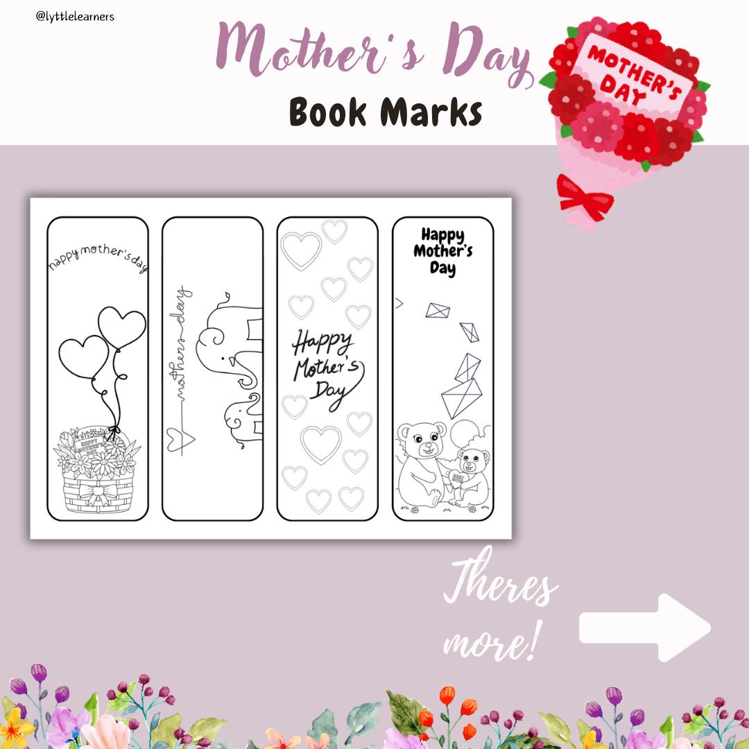Printable Mother’s Day Bookmark Templates – 12 Cute Designs | DIY Gift ...