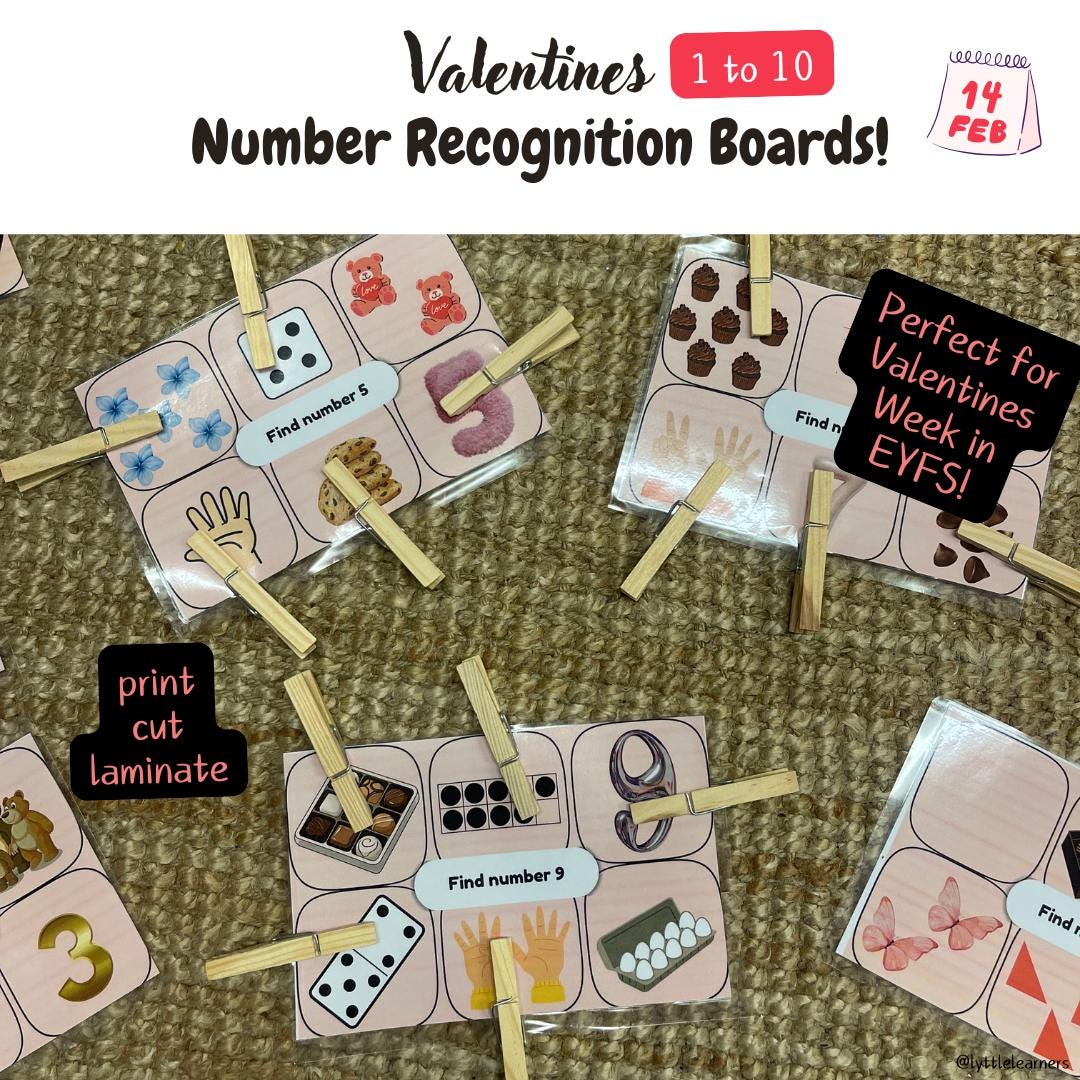 Mother’s Day Number Recognition Boards EYFS Activities, Printable Maths ...