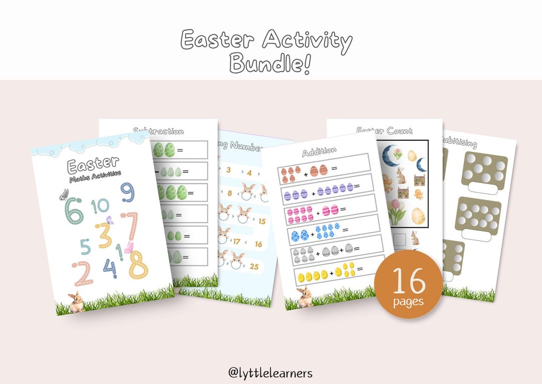 Easter Activity Printable, Easter Maths EYFS, Easter Counting, Addition ...