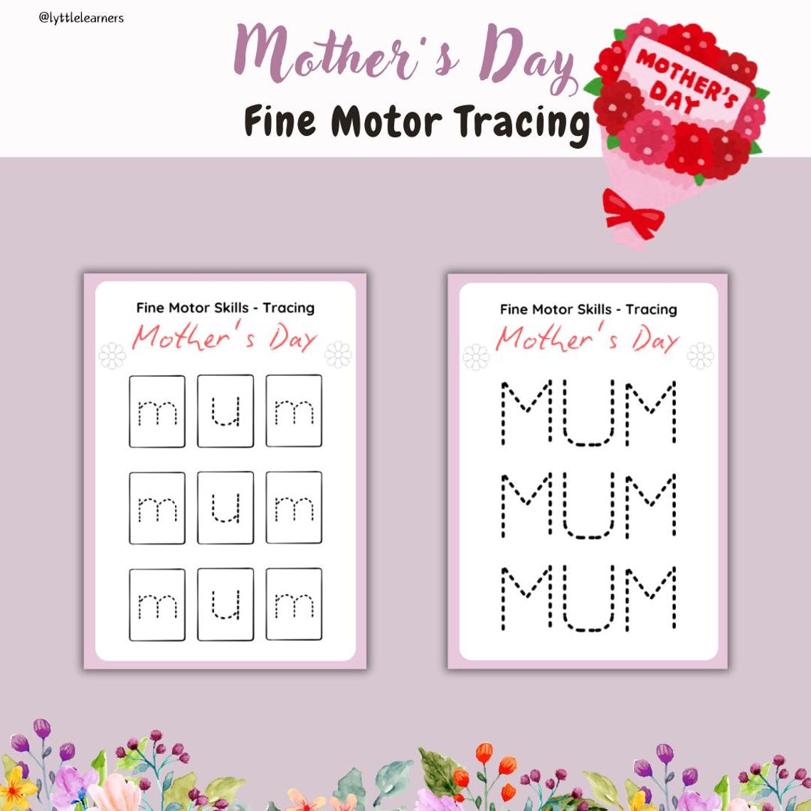 Mother’s Day Tracing Fine Motor Activity | EYFS KS1 Printable |pre ...