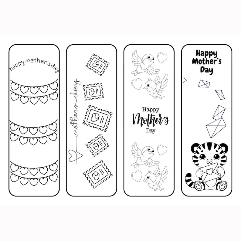 Printable Mother’s Day Bookmark Templates – 12 Cute Designs | DIY Gift ...