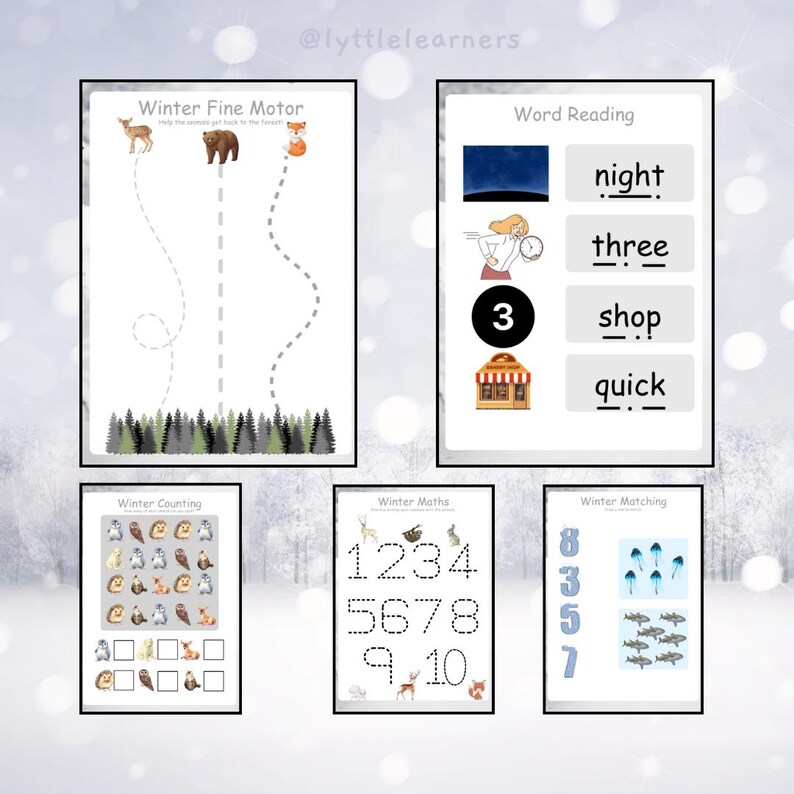 17 Winter Printable Activity Bundle - Digital - - Etsy