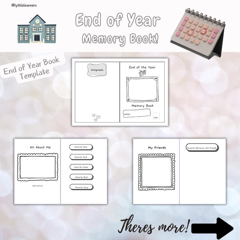 End of Year Memory Book Printable | Leavers Activity Booklet | EYFS KS1 ...