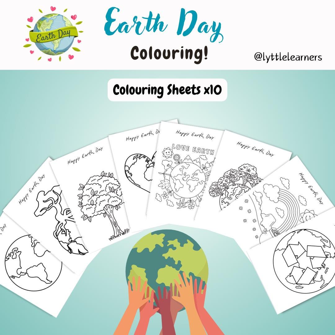 Earth Day Colouring Pages – 10 Printable Eco-friendly Designs – Fun ...