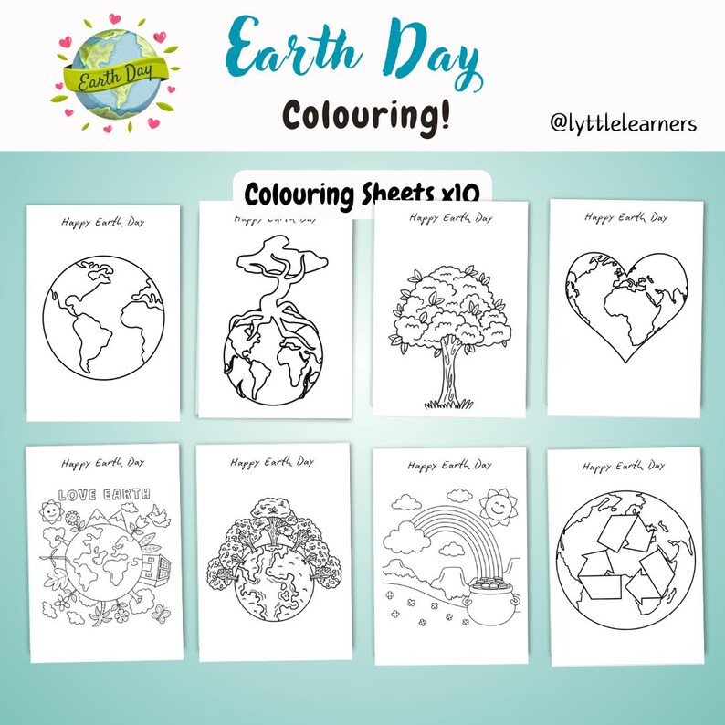 Earth Day Colouring Pages – 10 Printable Eco-friendly Designs – Fun ...