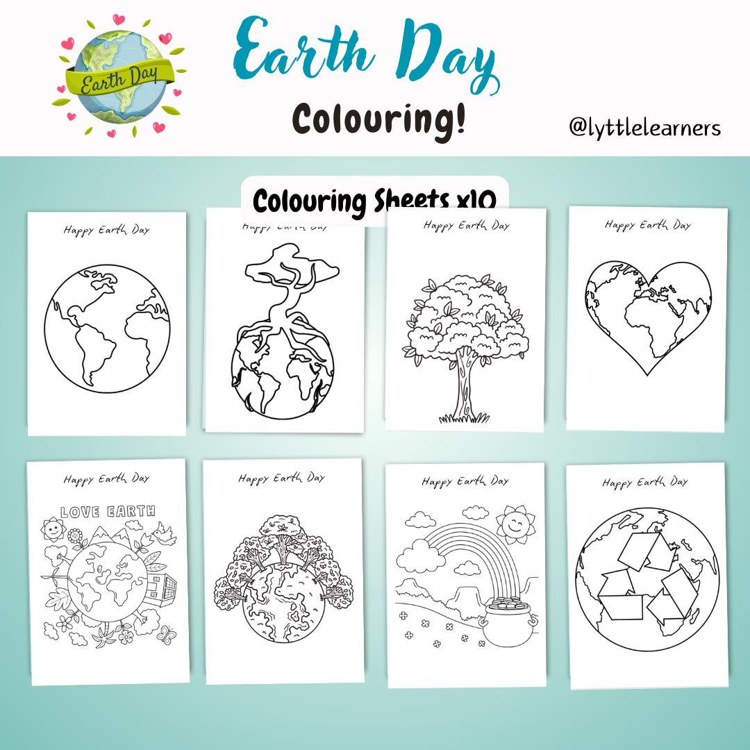 Earth Day Colouring Pages – 10 Printable Eco-friendly Designs – Fun ...