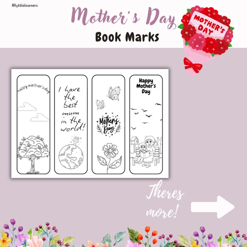 Printable Mother’s Day Bookmark Templates – 12 Cute Designs | DIY Gift ...