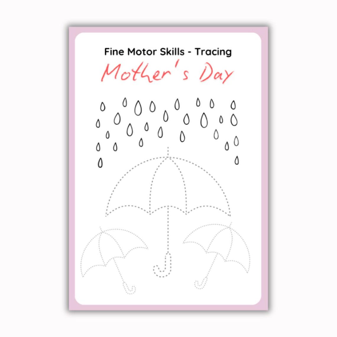 Mother’s Day Tracing Fine Motor Activity | EYFS KS1 Printable |pre ...