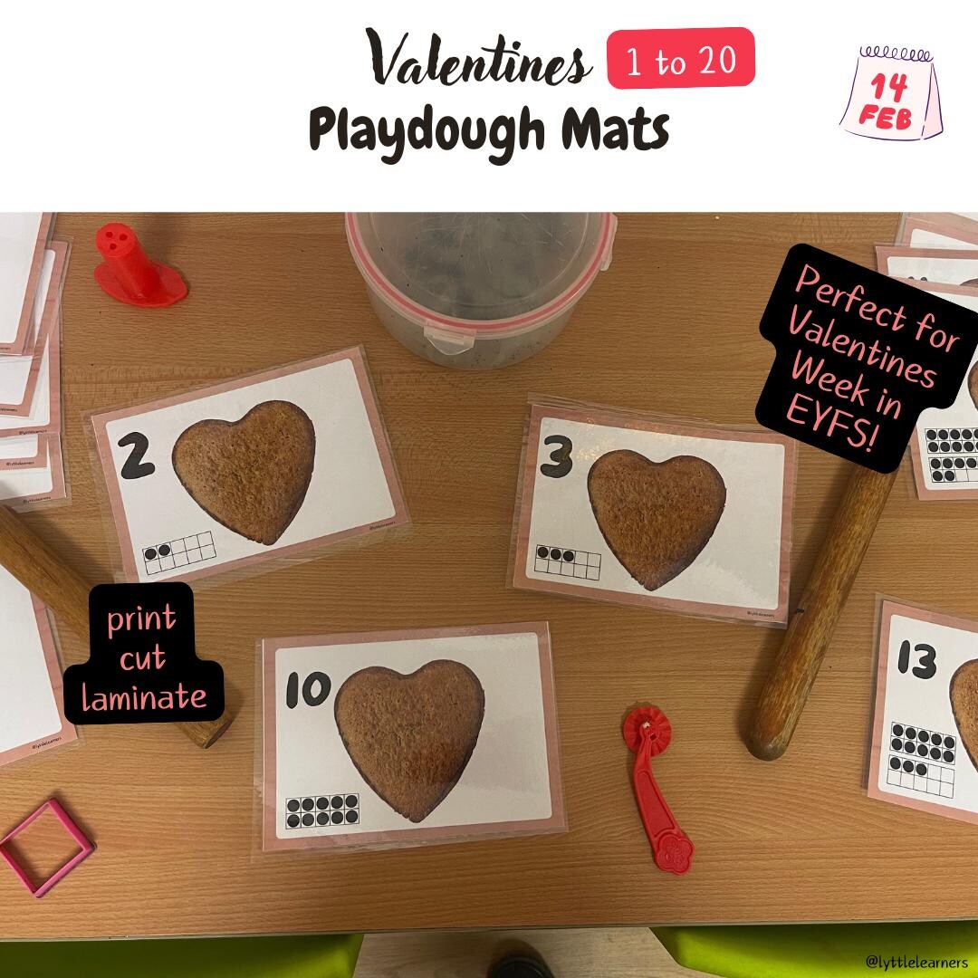 1 to 20 Mothers Day Number Playdough Mats, EYFS, Homeschooling, Number ...