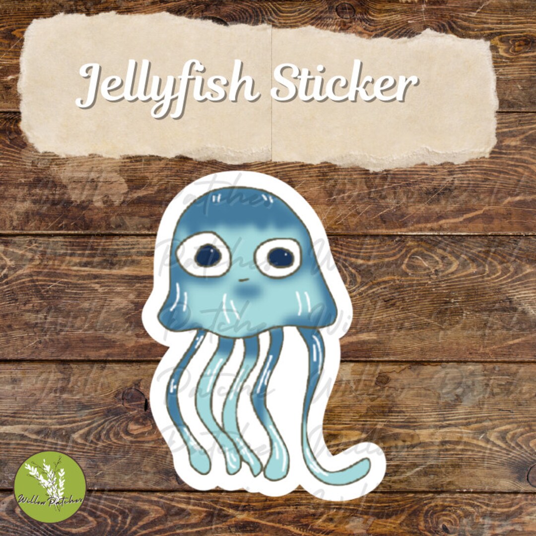 Jellyfish Sticker| Sea Creatures| Vinyl Stickers|waterbottles, Journals ...