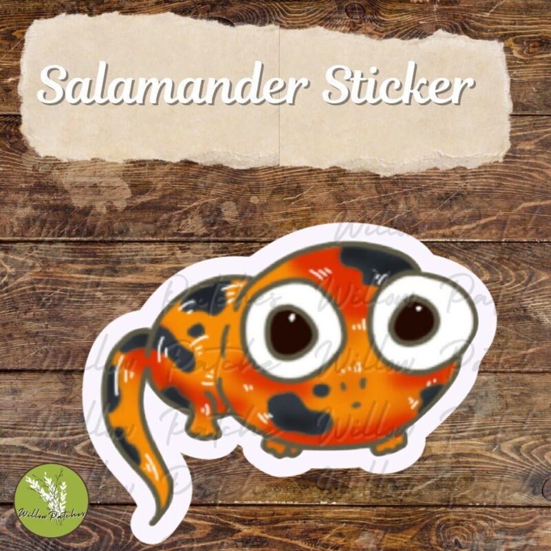 Salamander Sticker| Pond Creatures| Vinyl Stickers| Journaling and ...