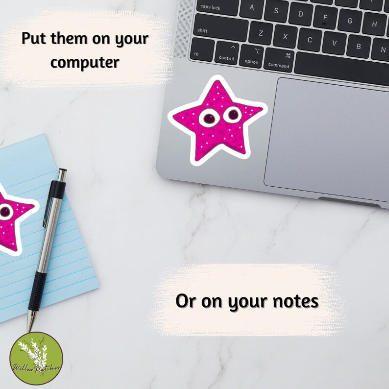 Starfish Sticker Sea Creaturesvinyl Stickers Journaling, Waterbottles ...