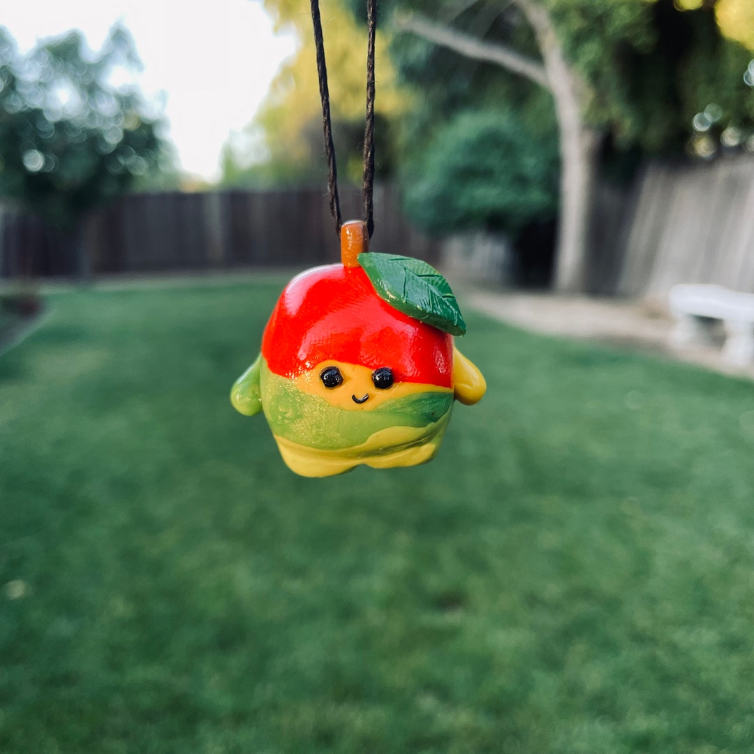 Miles the Mango Clay Blob Charm Keychain - Etsy
