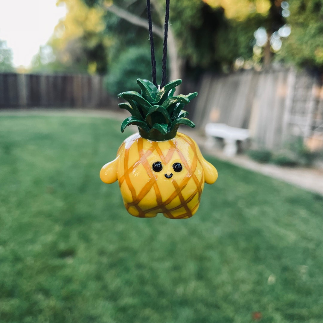 Perry the Pineapple Clay Blob Charm Keychain - Etsy
