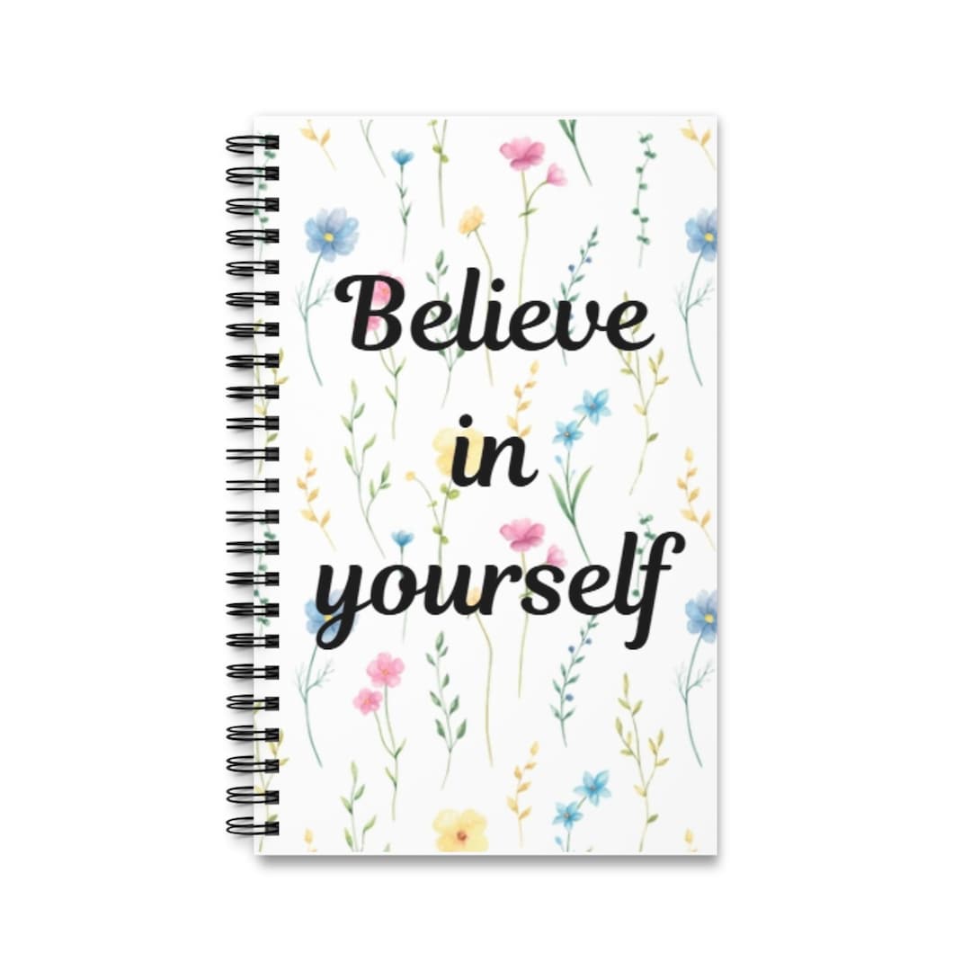 Inspirational Spiral Journal, Floral Lined Notebook for Writing ...