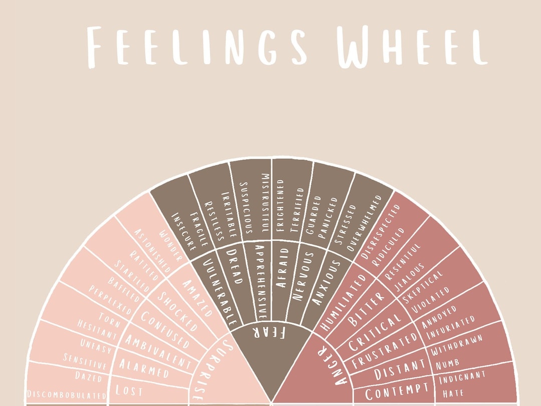 Feelings Wheel: Therapy Tools Emotions Counseling - Etsy
