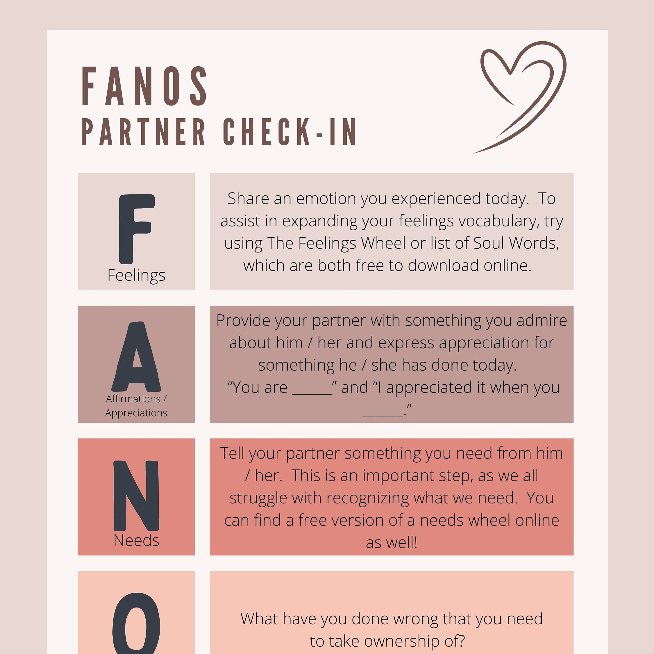 FANOS: Couples Check-in, Connection, Mental Health, Couples Therapy ...