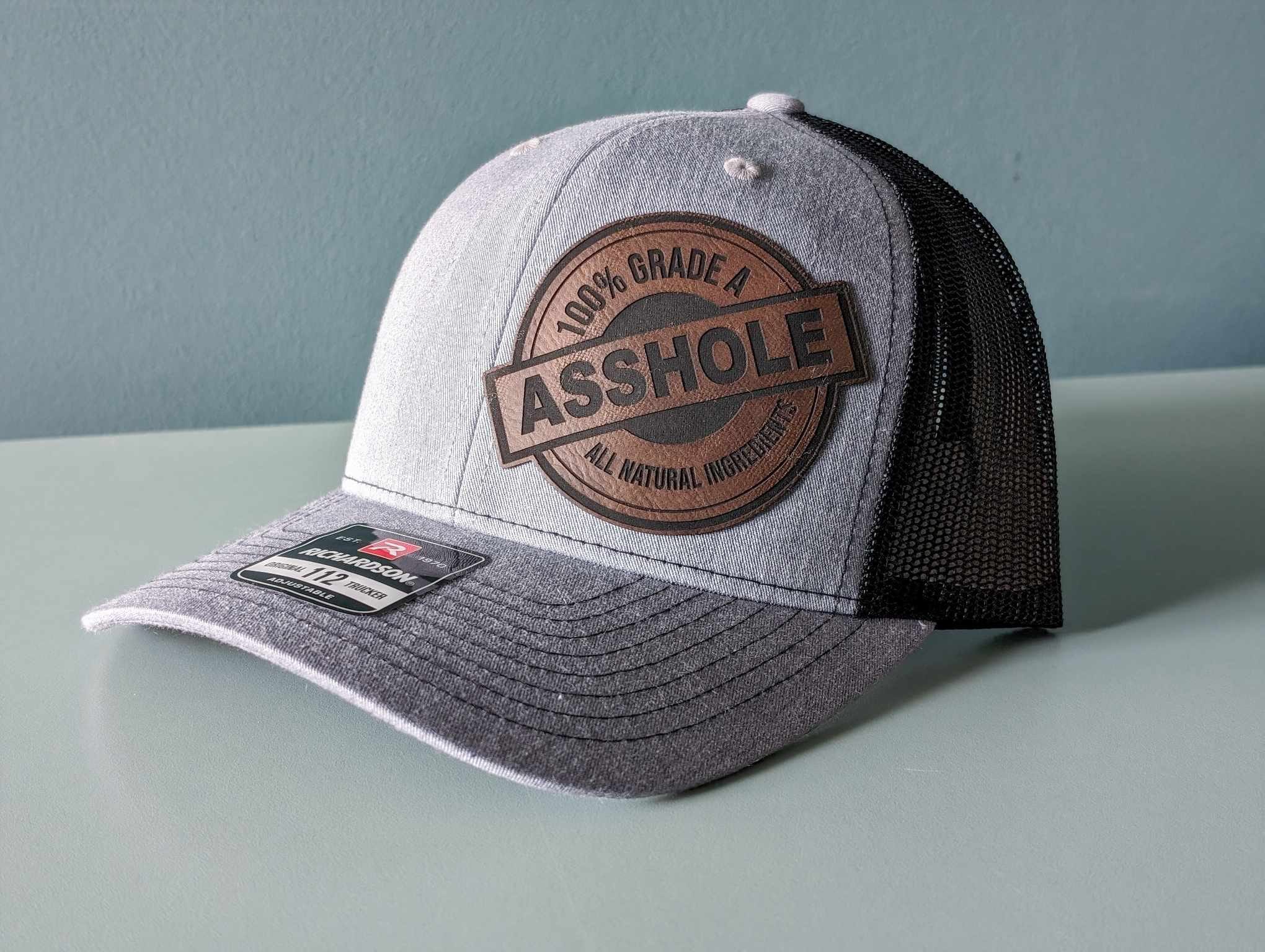 Certified Asshole Hat, Richardson 112, Leatherette Patch, Trucker Hat ...