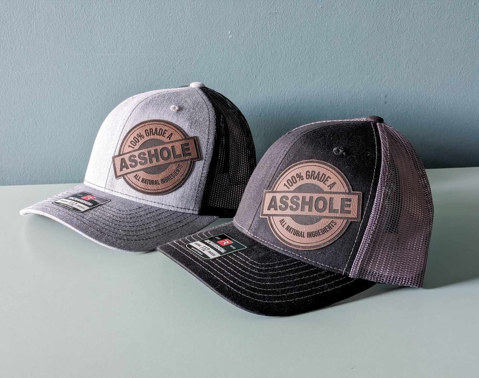 Certified Asshole Hat, Richardson 112, Leatherette Patch, Trucker Hat ...