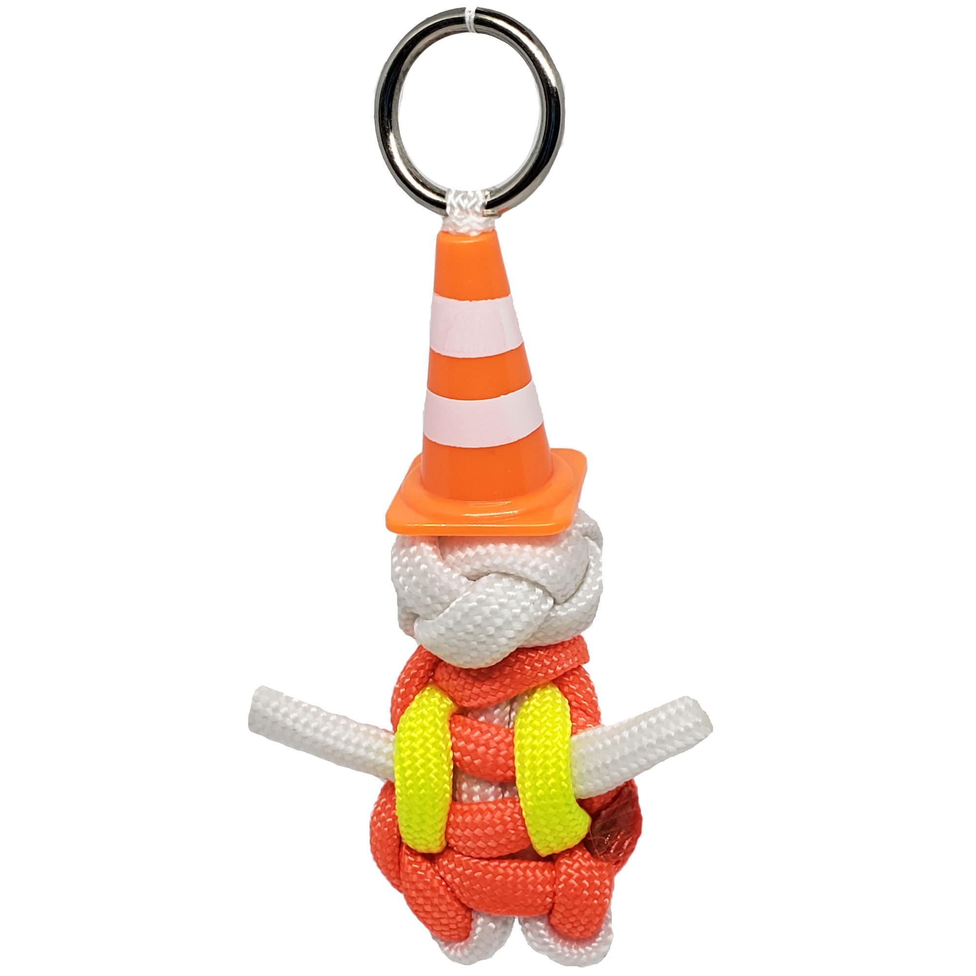 Cone Head Paracord Keychain Fob, Glow in the Dark Key Fob, Traffic Cone ...