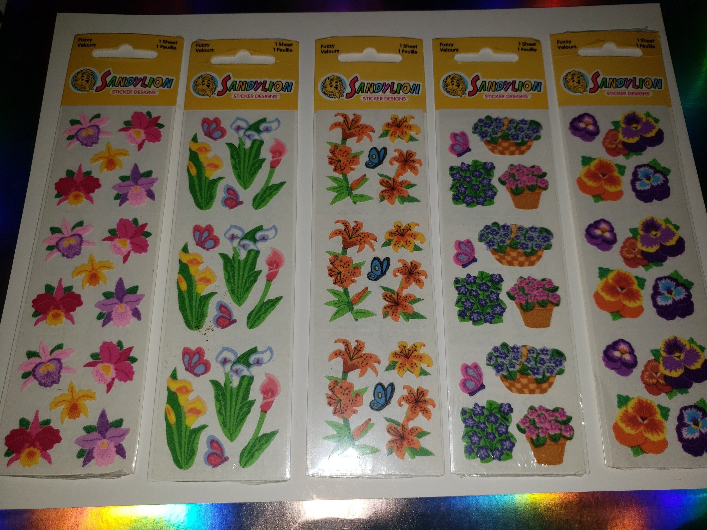 Vintage Sandylion Fuzzy Flower Stickers, New in Original Packaging. - Etsy