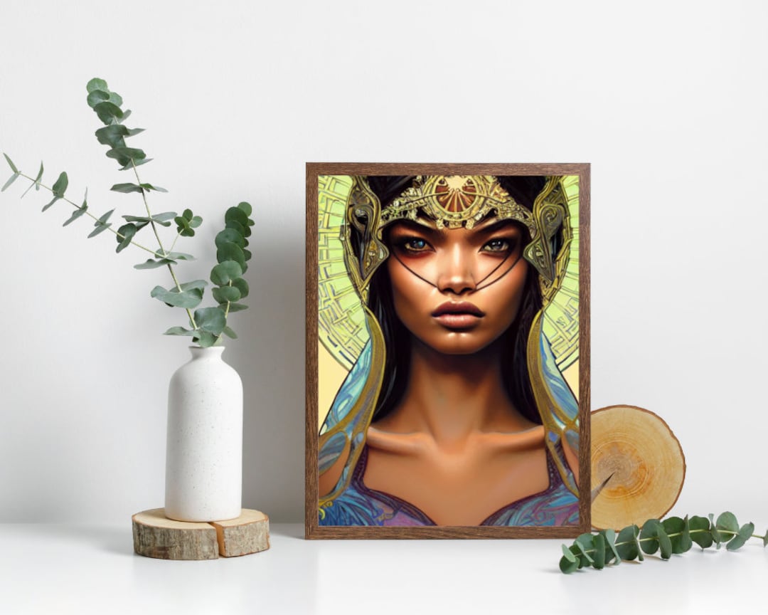 Digital Cleopatra Art, Illustration Print Queen Wall Art, Feminist ...
