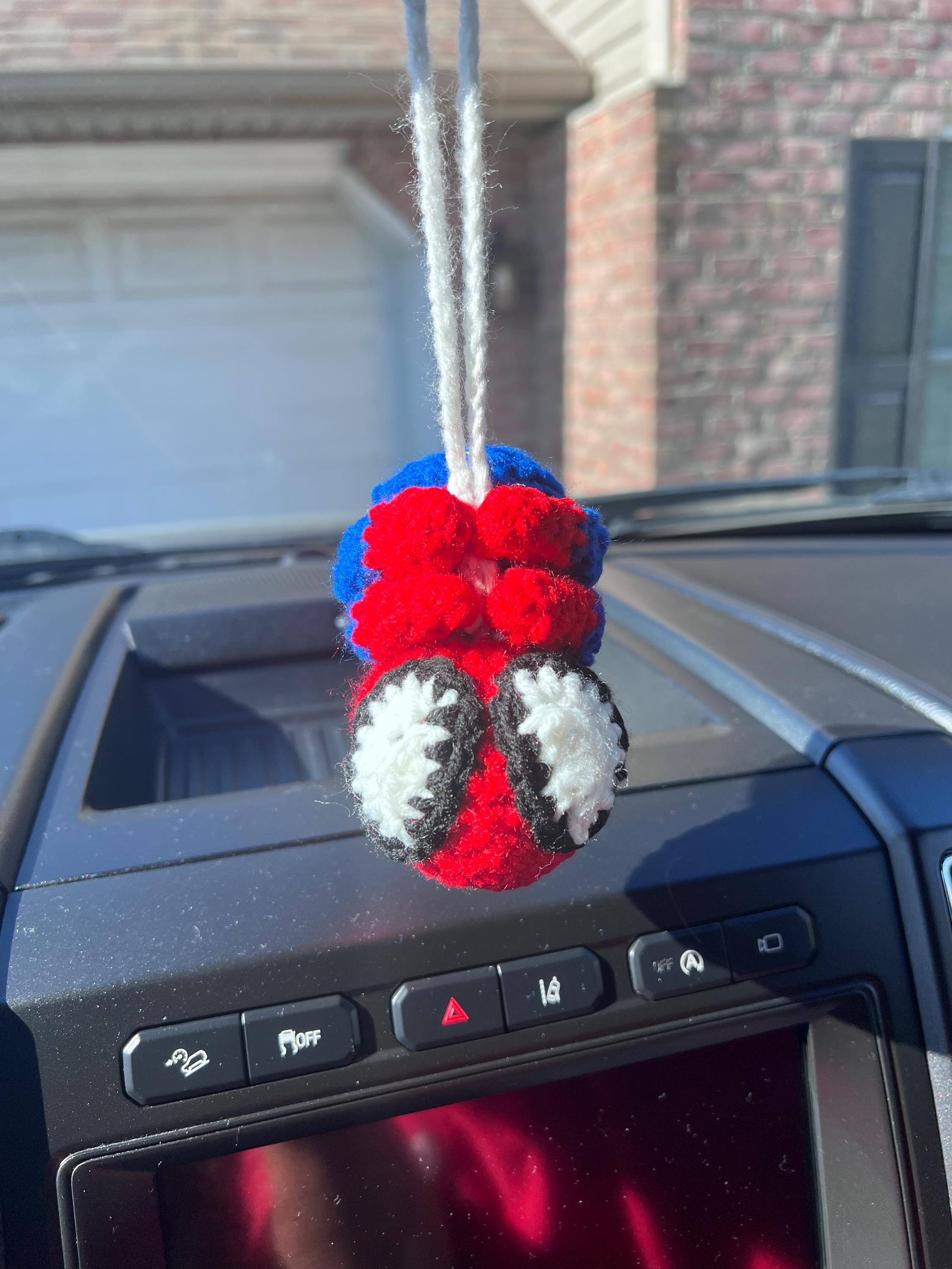 Crochet Spiderman Car Hanger - Etsy