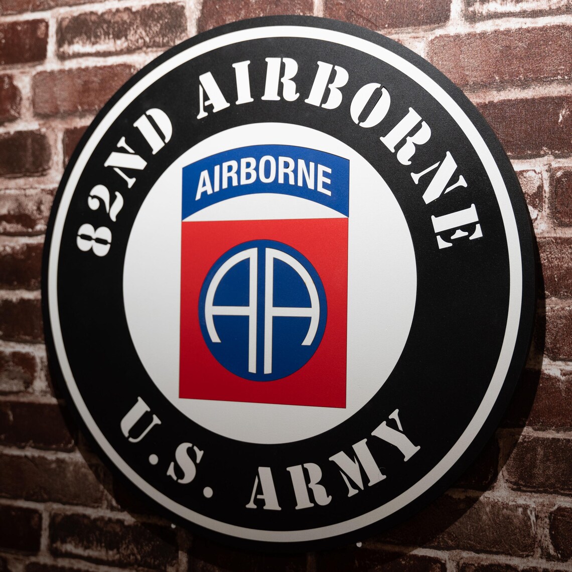 82nd Airborne Division U.S. Army Wall Sign - 22.5 Inch Round Military ...
