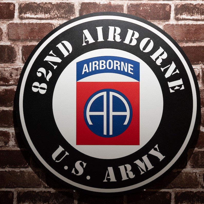 82nd Airborne Division U.S. Army Wall Sign - 22.5 Inch Round Military ...