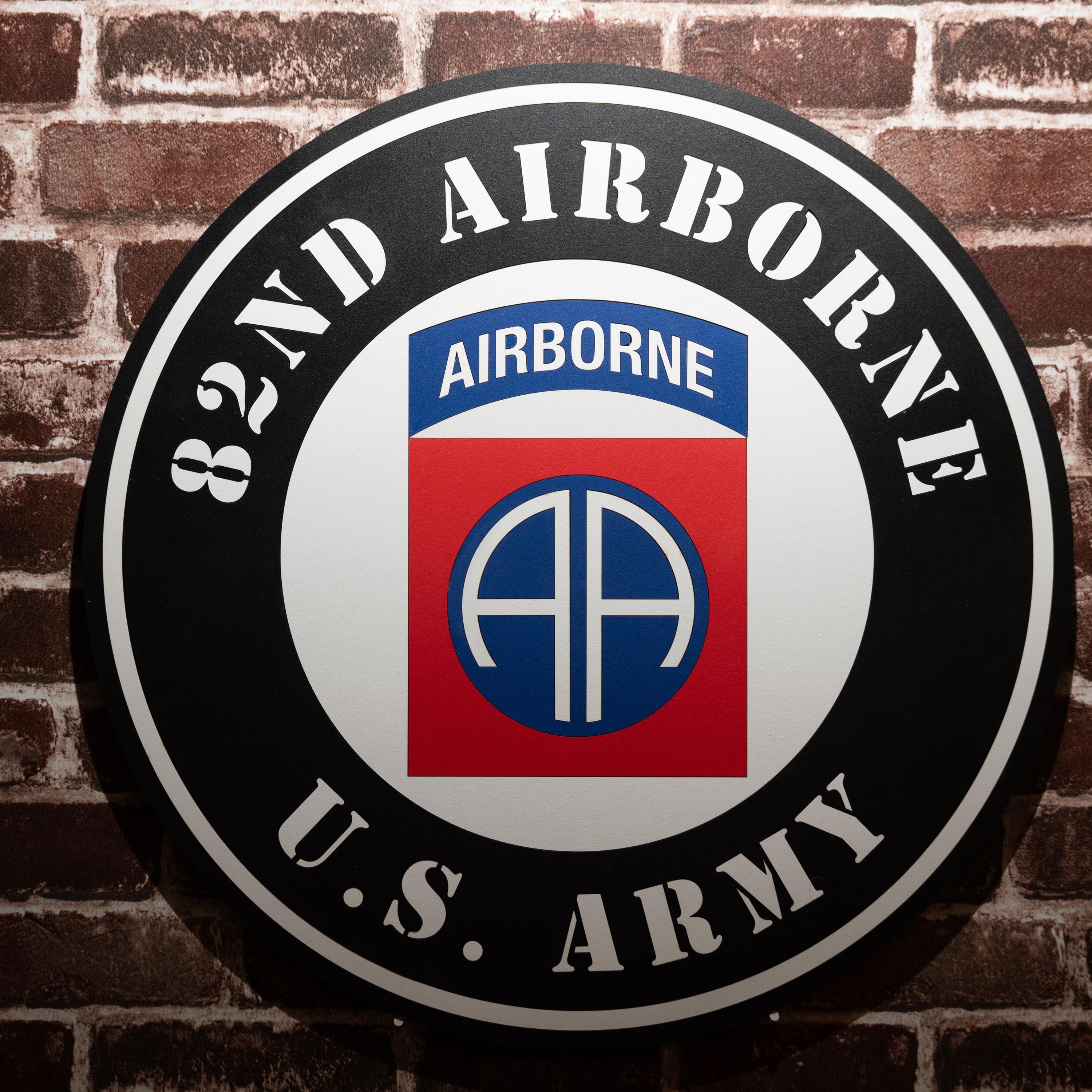 82nd Airborne Division U.S. Army Wall Sign - 22.5 Inch Round Military ...