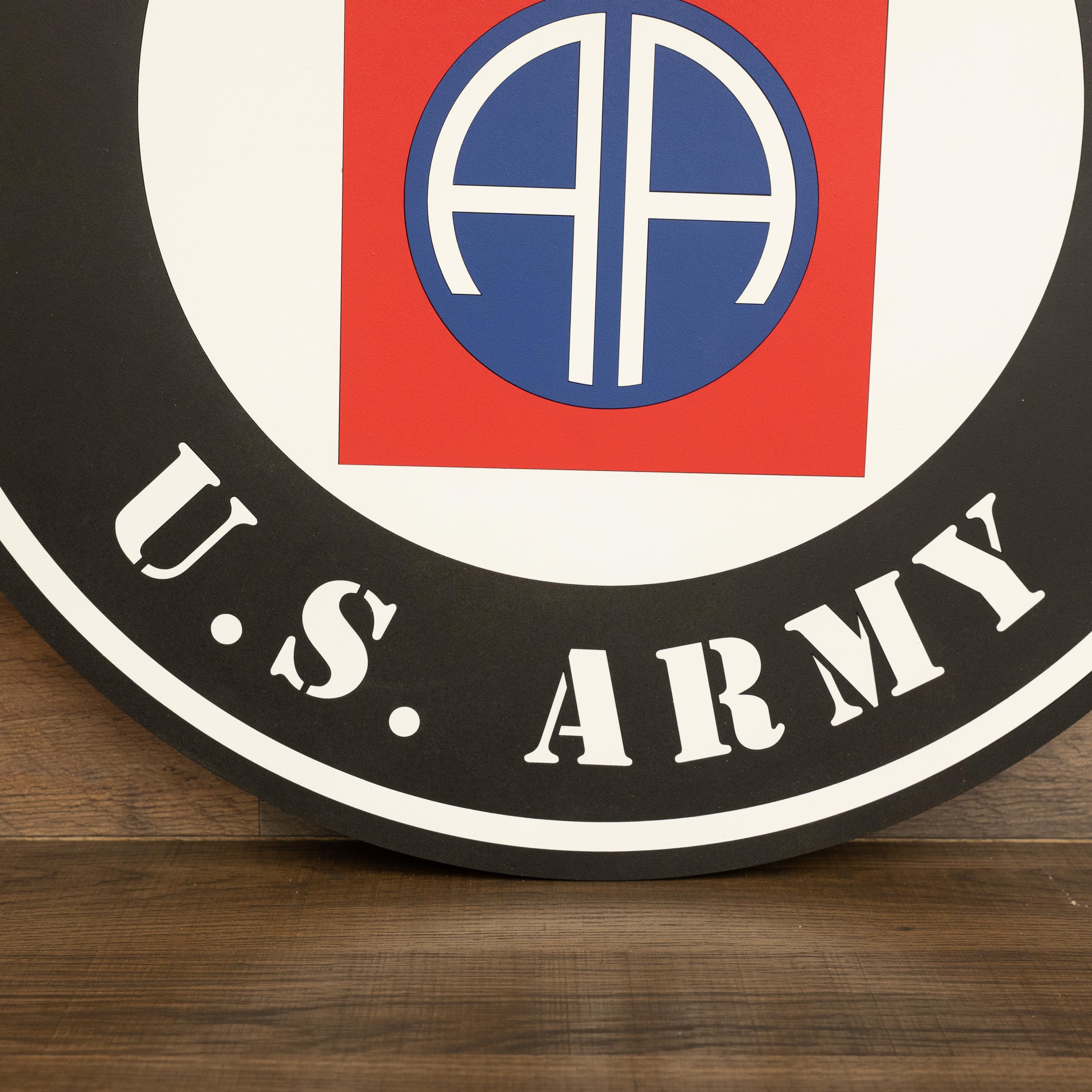 82nd Airborne Division U.S. Army Wall Sign - 22.5 Inch Round Military ...