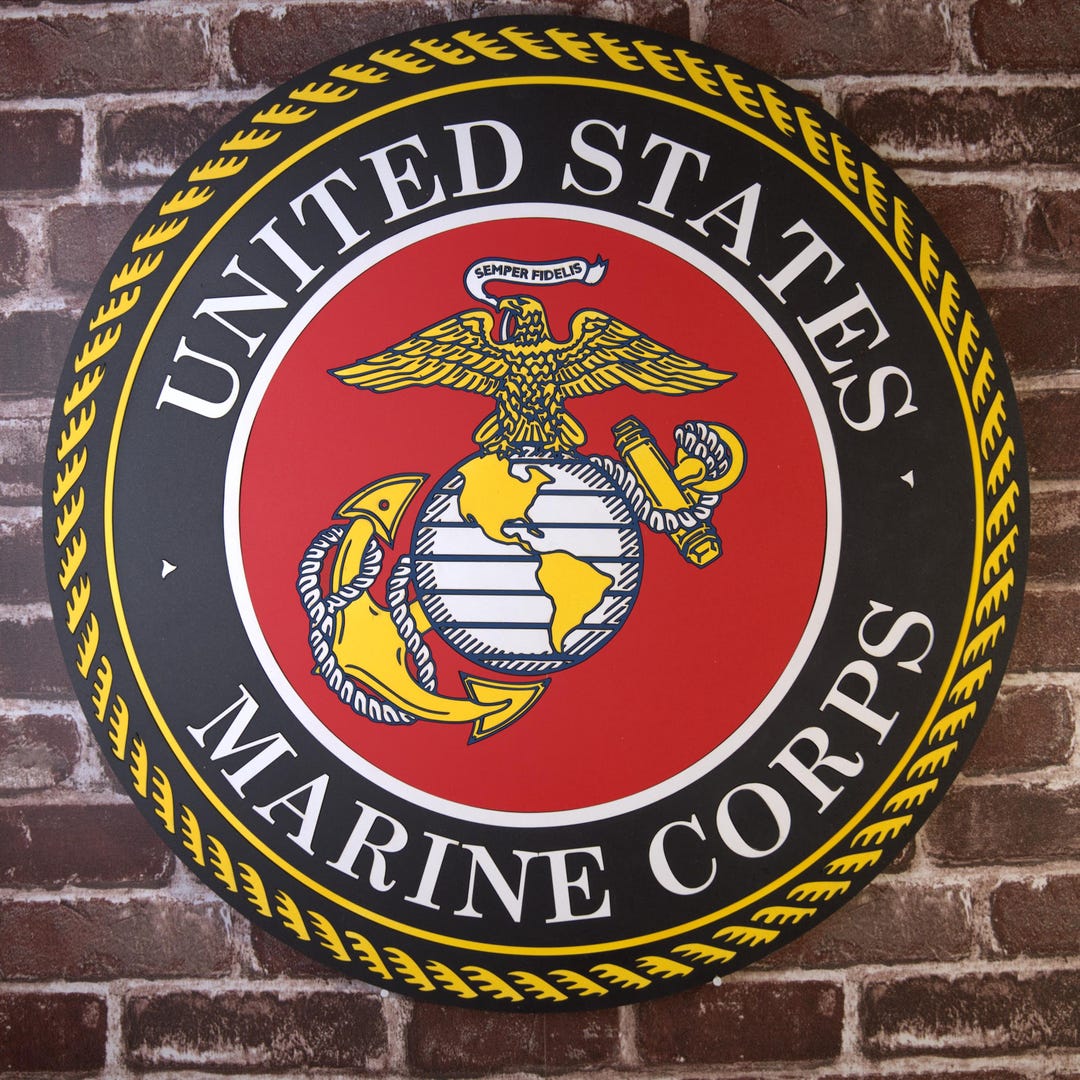 USMC Wood Sign Semper Fi Emblem - Etsy