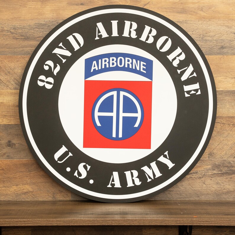 82nd Airborne Division U.S. Army Wall Sign - 22.5 Inch Round Military ...