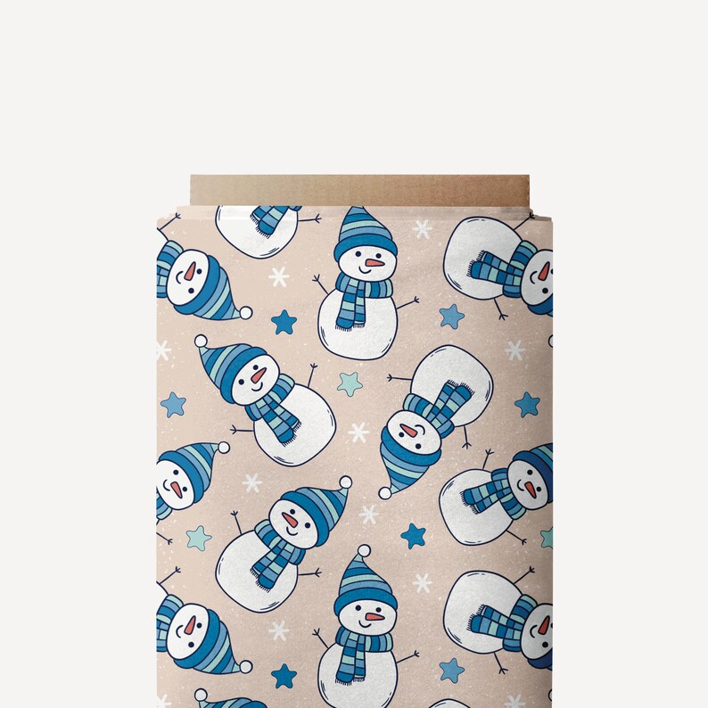 Christmas Seamless Pattern/ Digital Download/ Snowman Seamless File ...