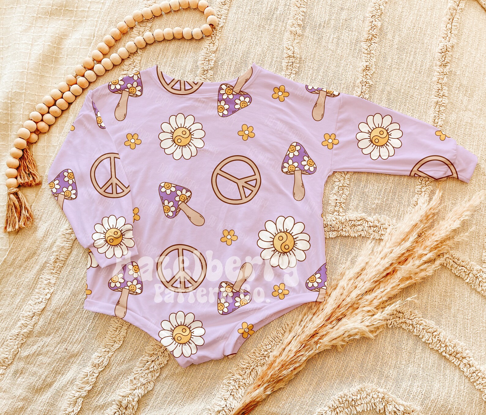 Boho Daisy Seamless Pattern/ Digital Download/ Groovy Seamless File ...