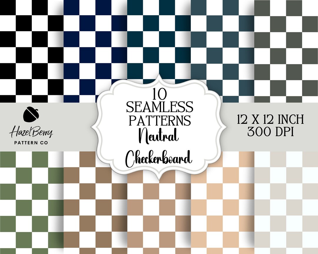 Checkerboard Bundle Pack, Digital Download, Neutral Checkerboard Bundle ...