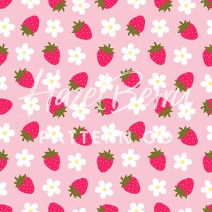 Strawberry Seamless Pattern, Retro Strawberry Seamless File, Retro ...