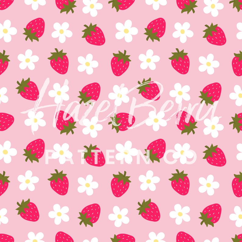 Strawberry Seamless Pattern, Retro Strawberry Seamless File, Retro ...