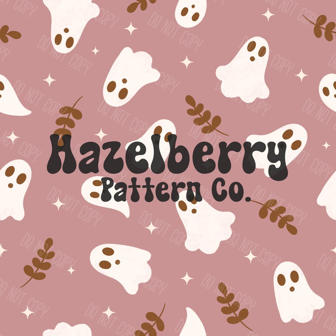 Boho Ghosts Seamless Pattern, Cute Halloween Seamless File, Retro ...