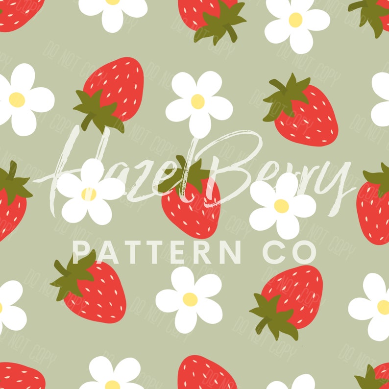 Strawberry Seamless Pattern, Retro Strawberry Seamless File, Retro ...