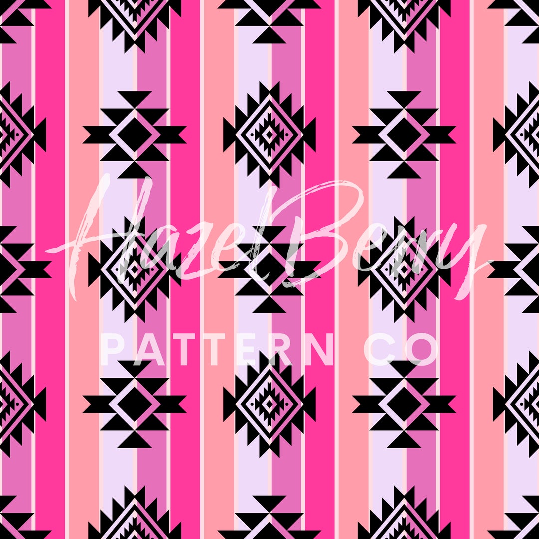 Aztec Seamless Pattern, Southwestern Seamless File, Western Pink ...