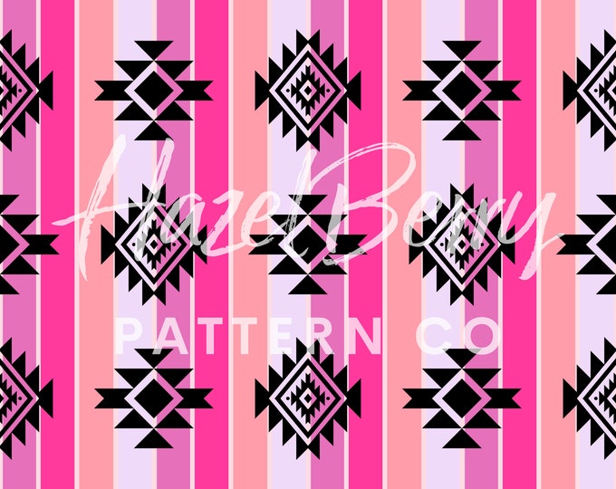 90’s Western Inspired Seamless Pattern. Aztec Png. Western Png. Digital ...