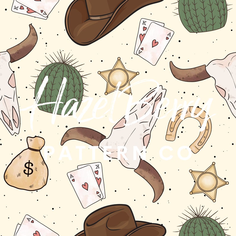 Cowboy Seamless Pattern/ Digital Download/ Boy Seamless - Etsy
