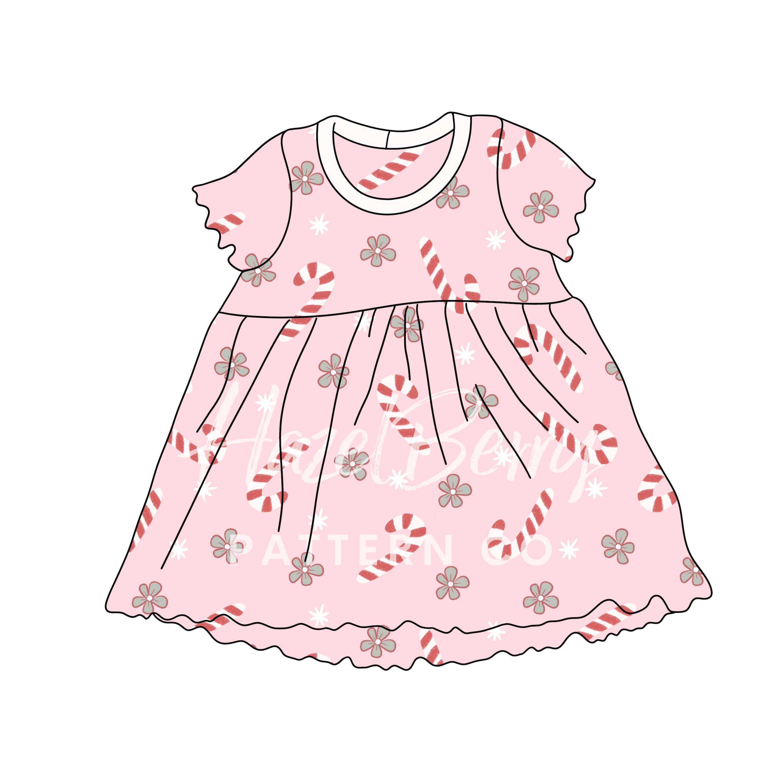 Candy Cane Seamless Pattern, Boho Candy Cane Seamless File, Cute ...